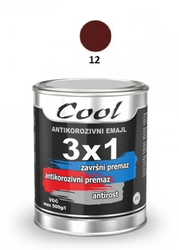 COOL-3X1 EMAJL 0.75-12 TR.VISNJA, RAL3004
