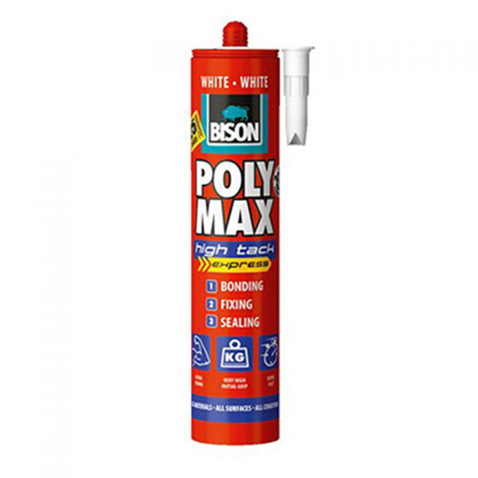 Bison Montage Kit Poly Max White 440 gr montažni lepak i zaptivna masa