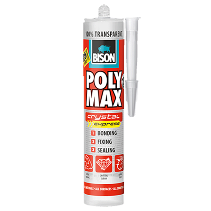 Bison Poly Max Crystal 300 gr providni montažni lepak i zaptivna masa