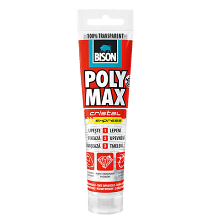 Bison Montage Kit Poly Max Kristal 115 gr providni montažni lepak i zaptivna masa