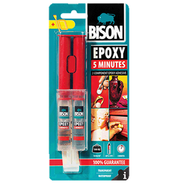 Bison Epoxy 5 min 24 ml dvokomponentni providni epoksi lepak