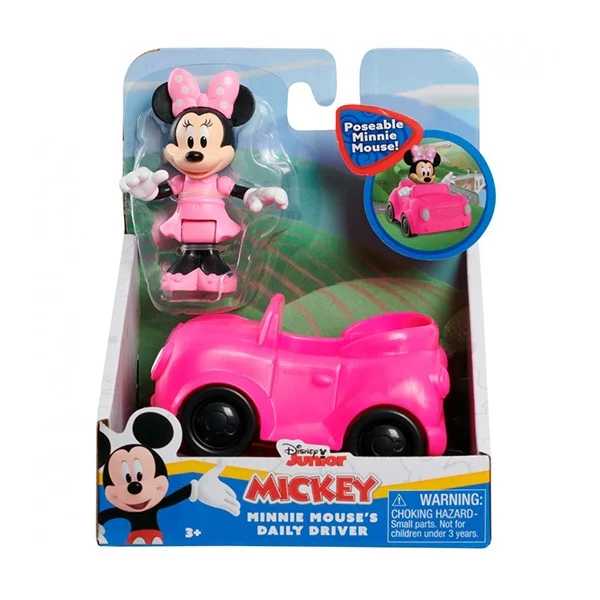 Figura Mini Maus u roze automobilu Disney 388675