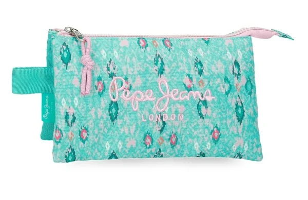 Prazna pernica sa 3 pregrade Sun tirkizna Pepe Jeans 61.143.41