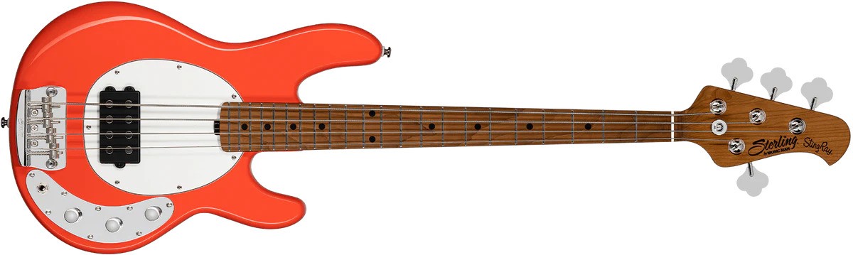 Sterling by Music Man StingRay RAY4 Short Scale Fiesta Red - Bas gitara