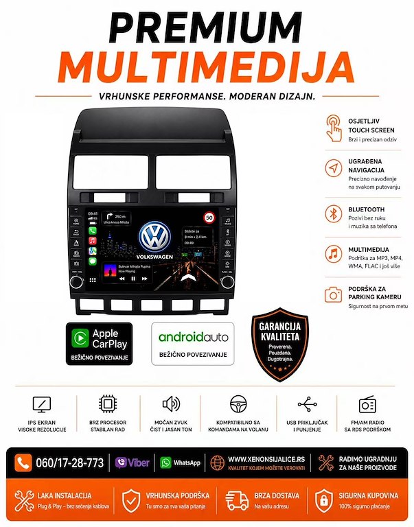 VW TOUAREG MULTIMEDIJA NAVIGACIJA TOUCH SCREEN 10 INCA ANDROID,CAR PLAY