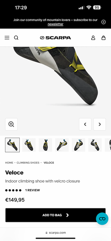 Planinarske muske penjacice Scarpa Veloce 43 novo