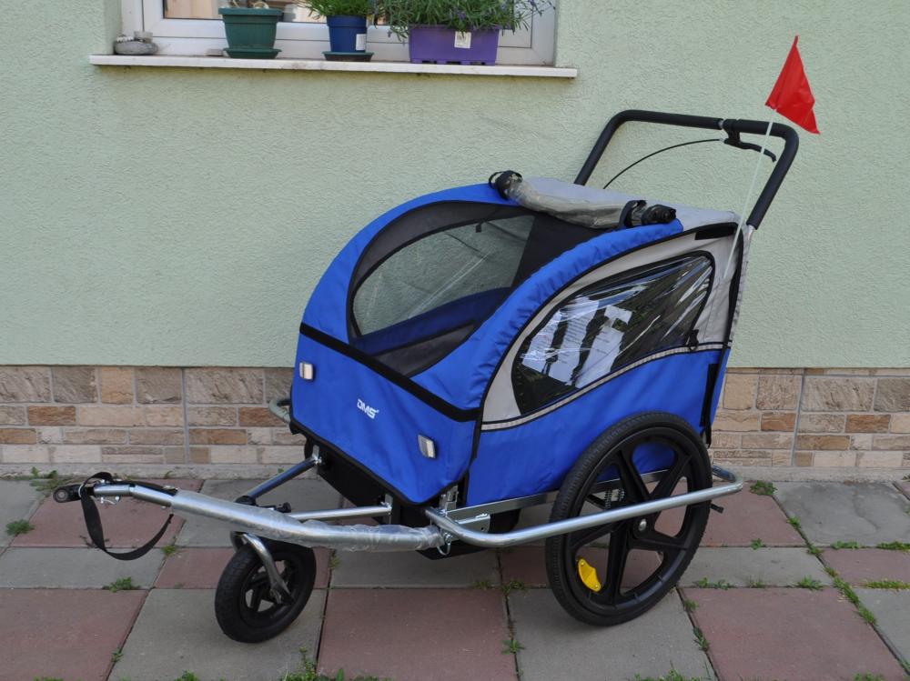 DMS originalna kolica,prikolica za bicikl 2 deteta