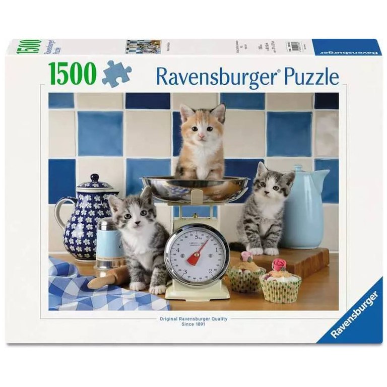 Ravensburger puzzle (slagalice) – 1500pcs Mačići u kuhinji RA12001708