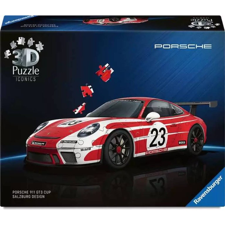 Ravensburger 3D puzzle (slagalice) – 108pcs Porsche 911 GT3 Cup Salzburg RA12008038