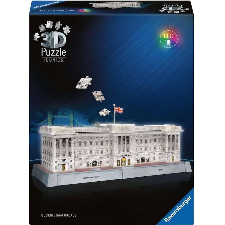 Ravensburger 3D puzzle (slagalice) – 216pcs Buckinghamska palata sa svetlom RA12008031
