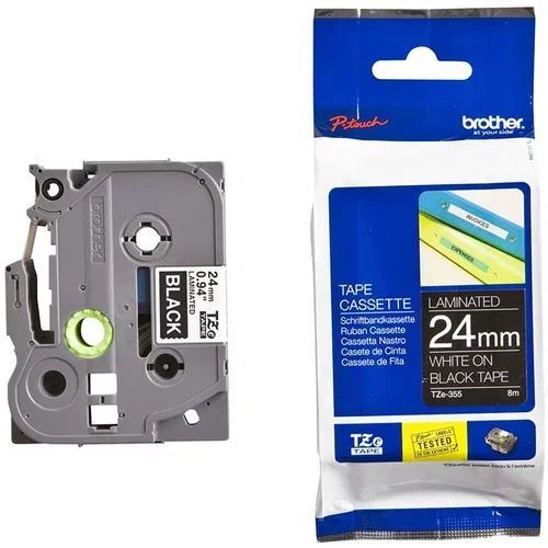 Brother - Kompatibilna Brother TZe-355 Traka 24mm | Bela na Crno |