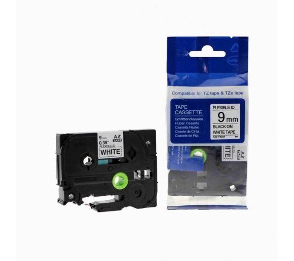 PUTY - Kompatibilna Brother TZe-FX221 Traka 9mm | Fleksibilna | Crno na Belo |