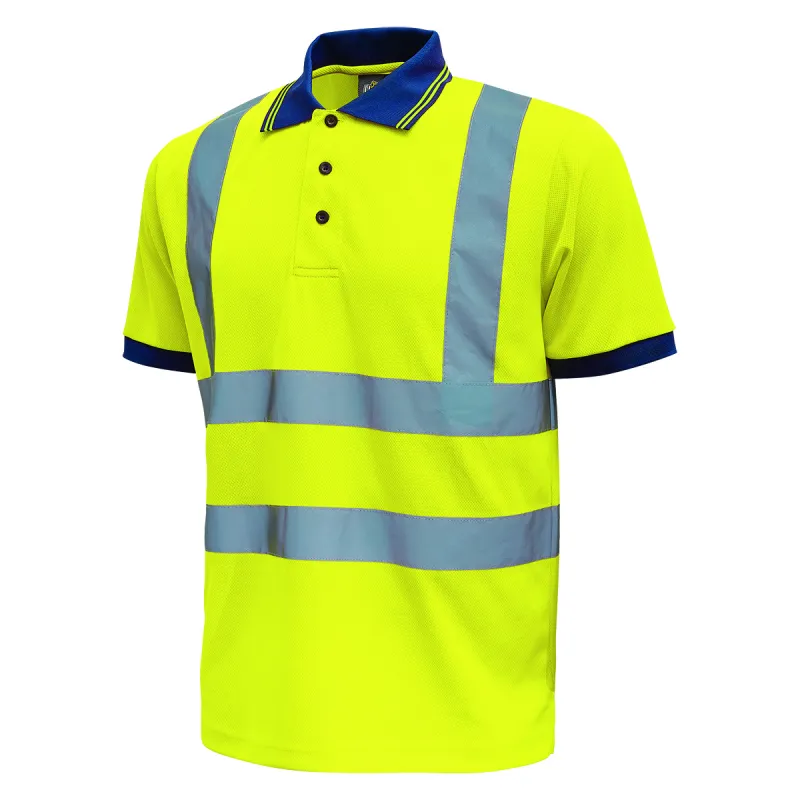 Fluo majica sa kragnom NEON žuta - U-Power