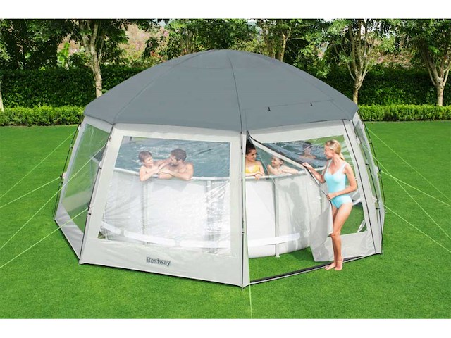 Bestway Kupola sa dva ulaza za okrugle bazene 600x600x295cm 58612