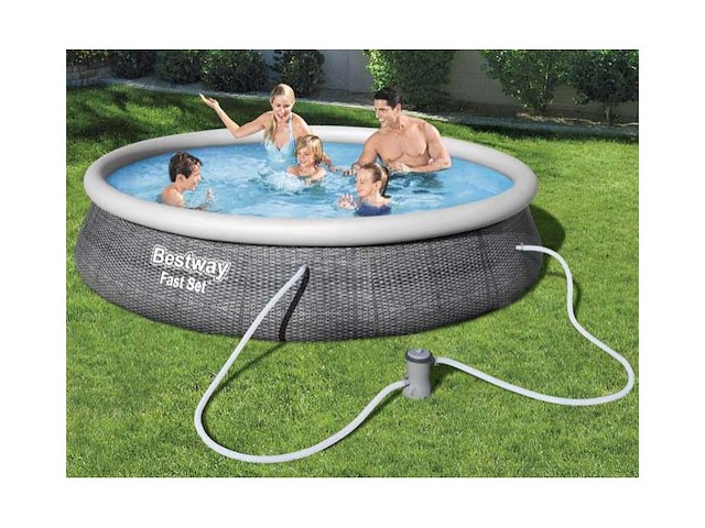 Bazen sa prstenom i filter pumpom Fast Set 396x84cm Bestway 57376