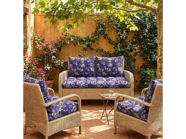 Jastuci Za Baštensku Garnituru - Dvosed 120cm i Dve Fotelje RETRO VIOLET