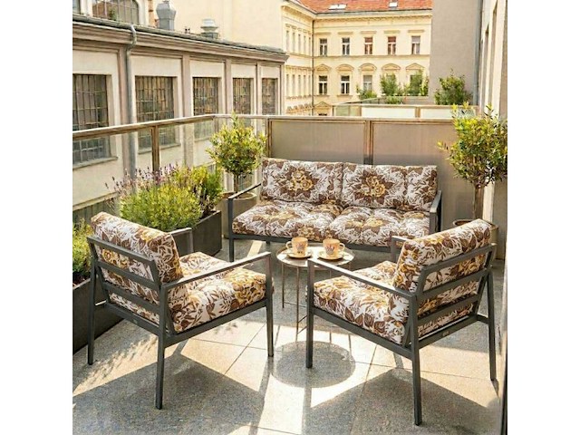 Jastuci Za Baštensku Garnituru Sa Niskim Naslonima - Dvosed i Dve Fotelje RETRO BOUQUET
