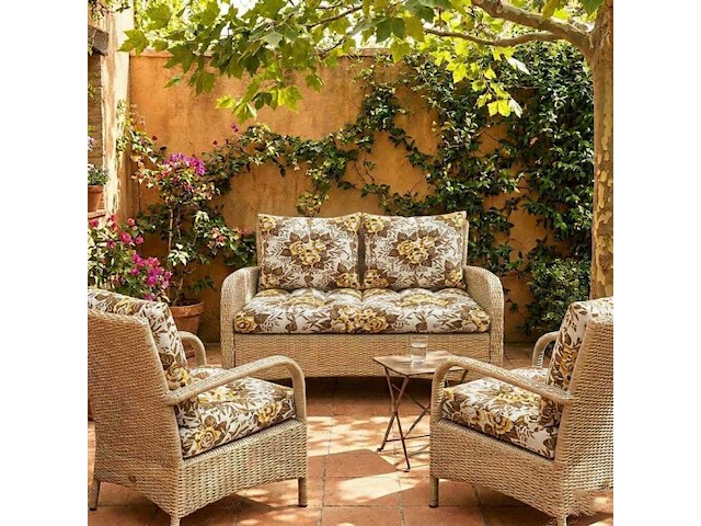 Jastuci Za Baštensku Garnituru - Dvosed 120cm i Dve Fotelje RETRO BOUQUET