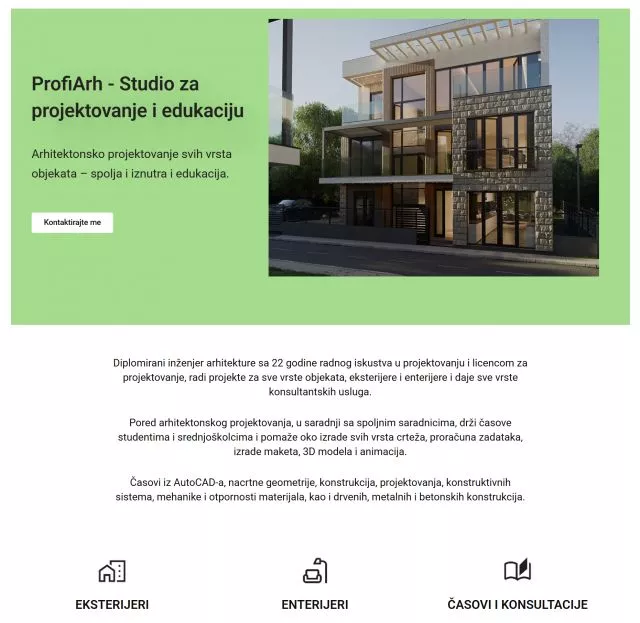 PROJEKTOVANJE EKSTERIJERA I ENTERIJERA