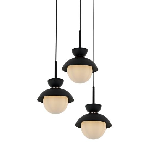 24133 MOTO VISECI LUSTER KRUG 3 X E27 BLACK OKTAY