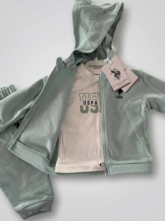 U.S. Polo ASSN komplet Magic Mint 3/1, pantalone, majica i duks USB2920