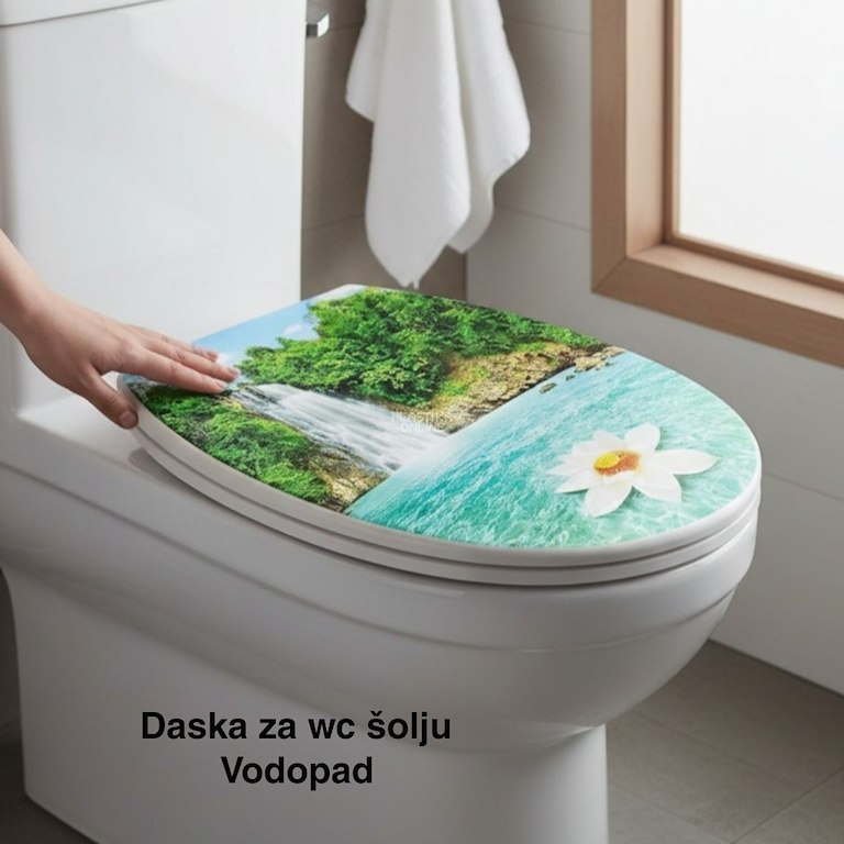 Daska za WC šolju 44×36 cm dezen Vodopad