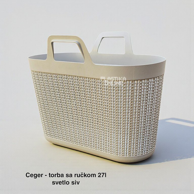 Ceger – torba sa ručkom 27L KNIT svetlo siv