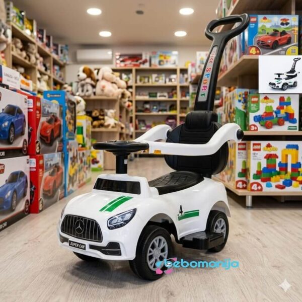 Auto guralica sa ručkom Y-BC5193P – Bela