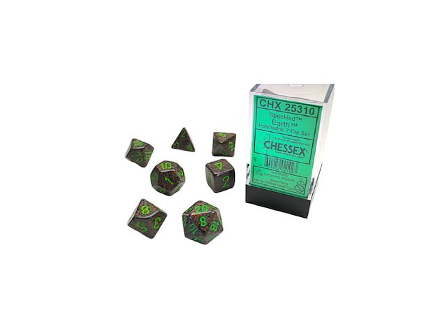 Kockice set 7 - Chessex, Polyhedral, Speckled, Earth