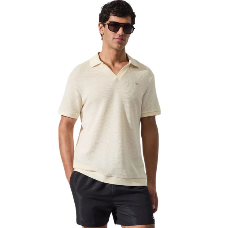 Muška majica Karl Lagerfeld Kl metal tag crochet polo