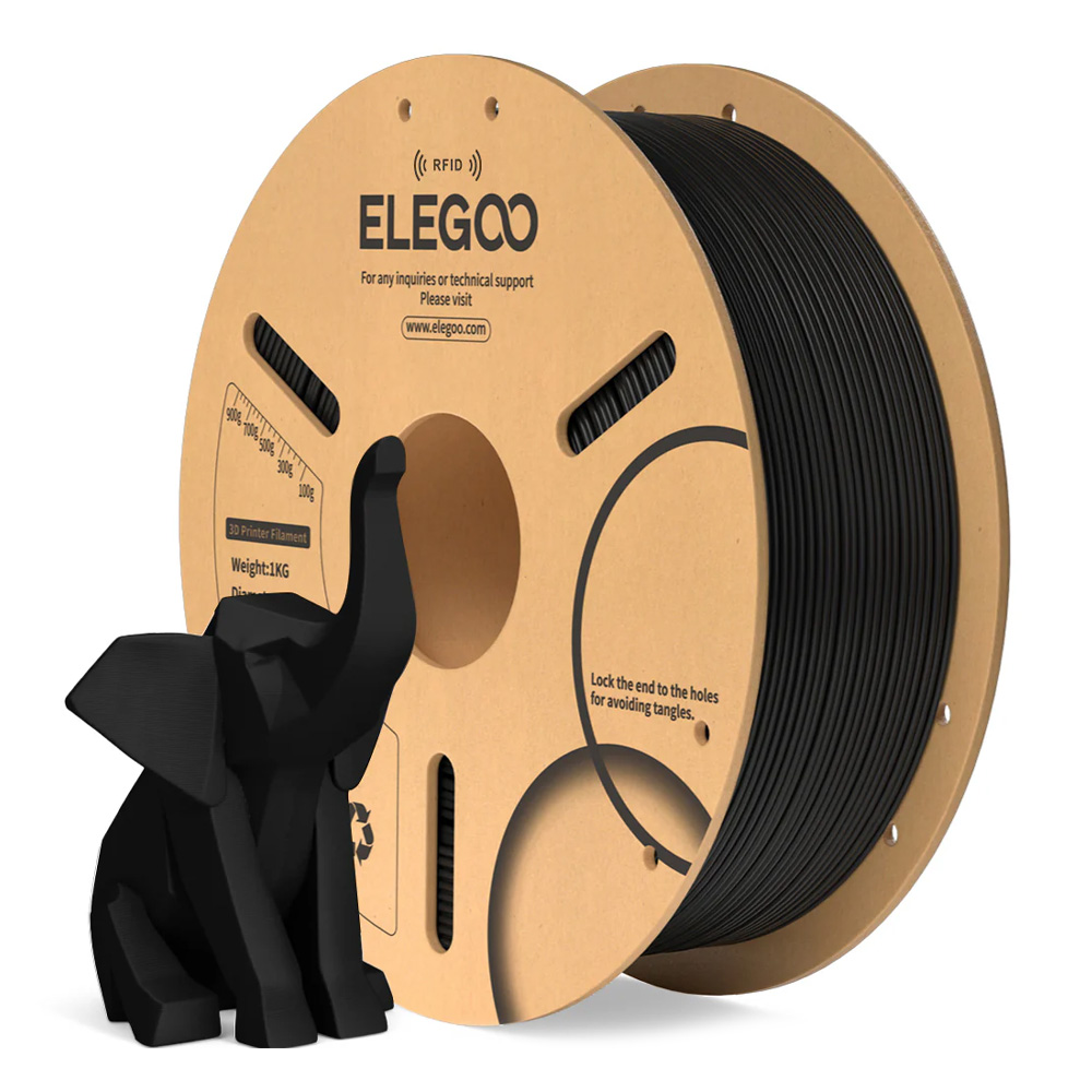 PLA Black 1,75 mm / 1000 g Paper Spool(RFID)