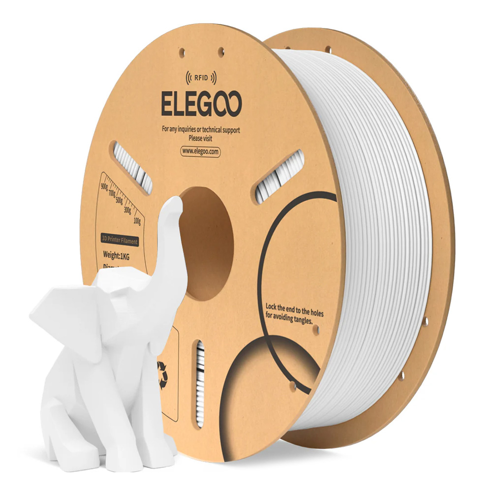 PLA White 1,75 mm / 1000 g Paper Spool(RFID)