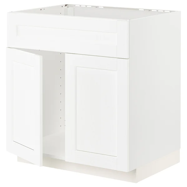 Pod.elem.sudop. i 2vrata/front, bela Enköping/bela im. drveta, 80x60 cm