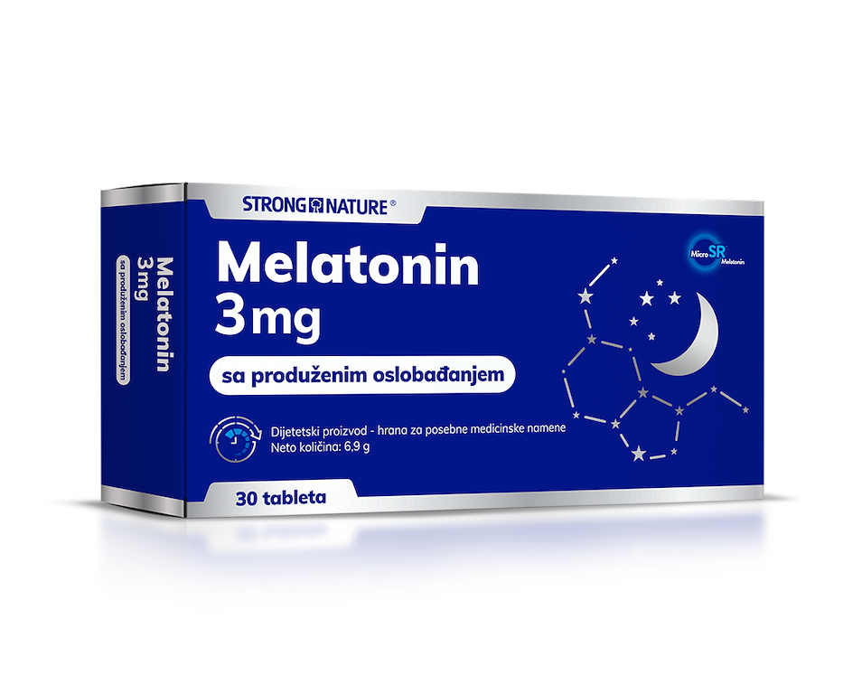 Strong Nature® Melatonin 3 mg sa produženim oslobađanjem, 30 tableta
