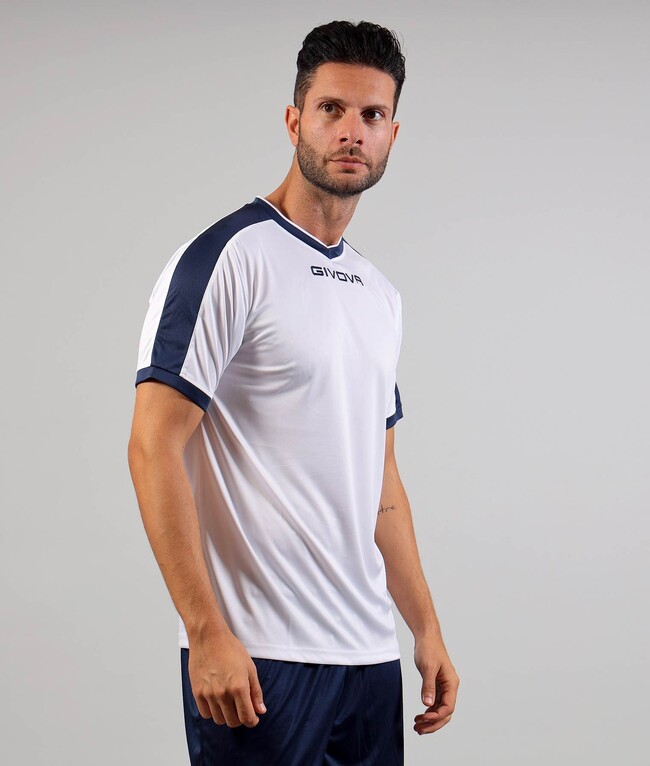 SHIRT REVOLUTION INTERLOCK dres belo-plavo L