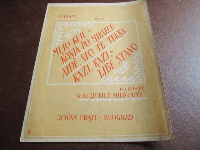 NOTNI zapis : JOVAN FRAJT br. 788 (193?)