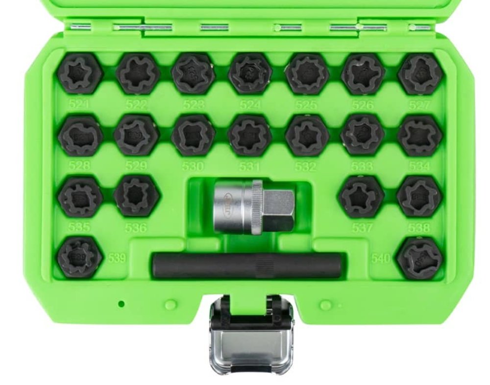 Set specijalnih matica kovanih za odvrtanje sigurnosnih šrafova za VW vozila 22/1 JBM