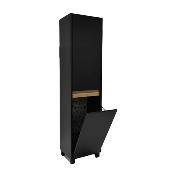 Kupatilski ormarić vertikala 35x170cm korpa Lux Dubai Nero 301432