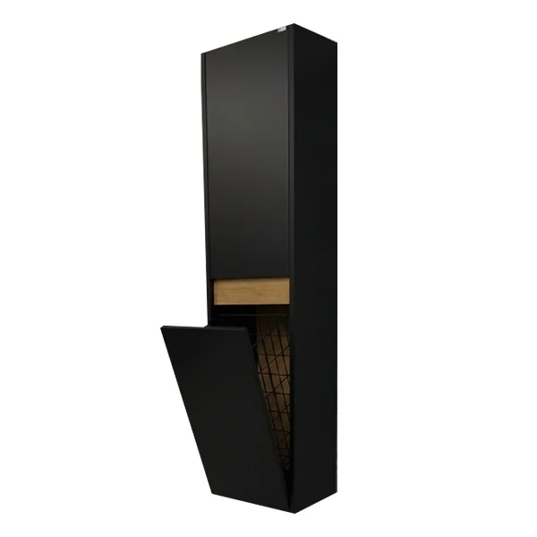 Kupatilski ormarić vertikala konzolna 35x160cm korpa Lux Dubai Nero 301427