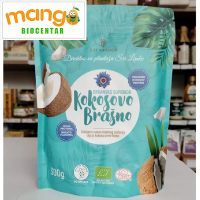 Organsko kokosovo brašno (kokosov protein) 300g – Just Superior