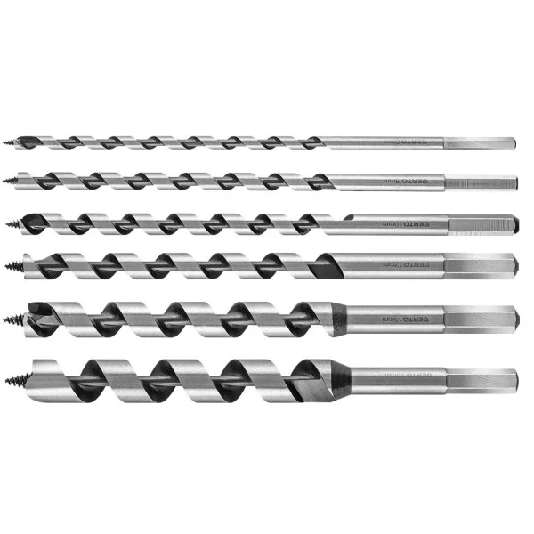 Set spiralnih burgija za drvo 6 kom Verto 60H800