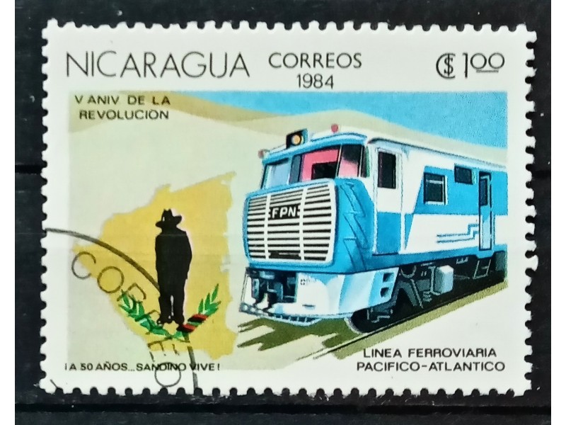 NIKARAGVA 1984 - LOKOMOTIVA PACIFIC-ATLANTIC
