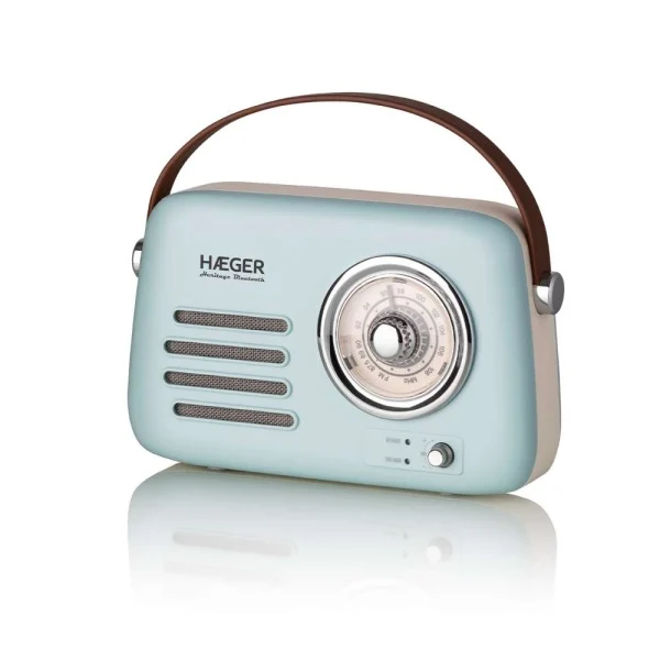 Retro Fm Radio Bluetooth, Usb, Aux 5W Plavi Haeger HERB-BLU.002A