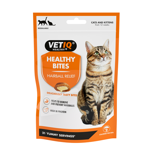 VETIQ HEALTHY BITES HAIRBALL RELIEF POSLASTICE ZA MAČKE 65G, PODRŠKA PROTIV KUGLICA DLAKE