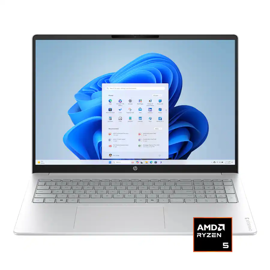 HP - OMNIBOOK 3 16" 2K TOUCHSCREEN LAPTOP - AMD RYZEN 5 40 (2025) - 8GB MEMORY - 256GB SSD - GLACIER SILVER