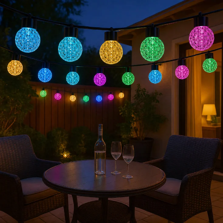 LED svetleći niz 9m, 20 RGB kugli