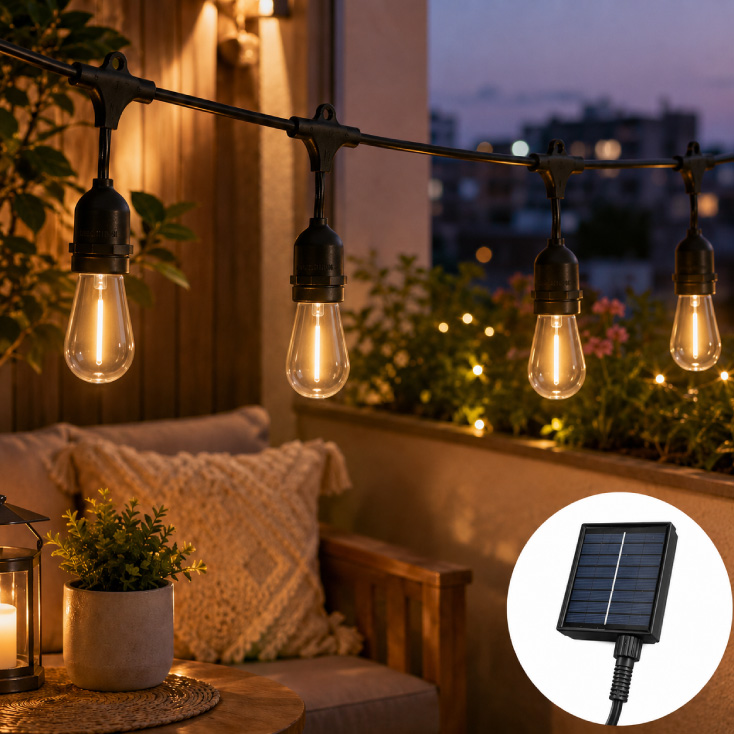 Solarni LED niz 10m, 10 sijalica 11448