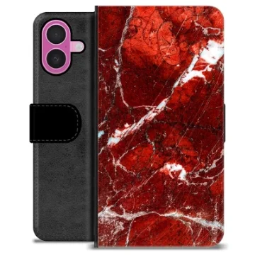 IPHONE 16 PLUS PREMIJUM FUTROLA-NOVČANIK - CRVENI MERMER