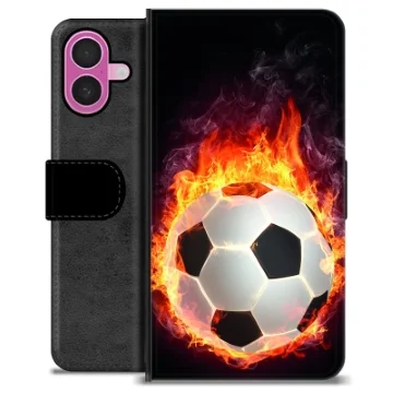 IPHONE 16 PLUS PREMIJUM FUTROLA-NOVČANIK - FUDBALSKI PLAMEN
