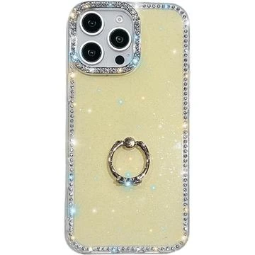 IPHONE 16 PRO MAX CRYSTALGLOW HYBRID CASE WITH RING HOLDER - YELLOW